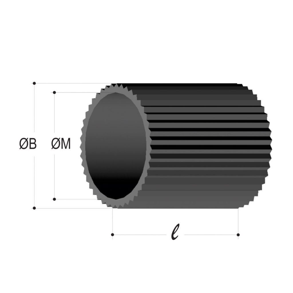 bucha estriada em borracha – Fortelo