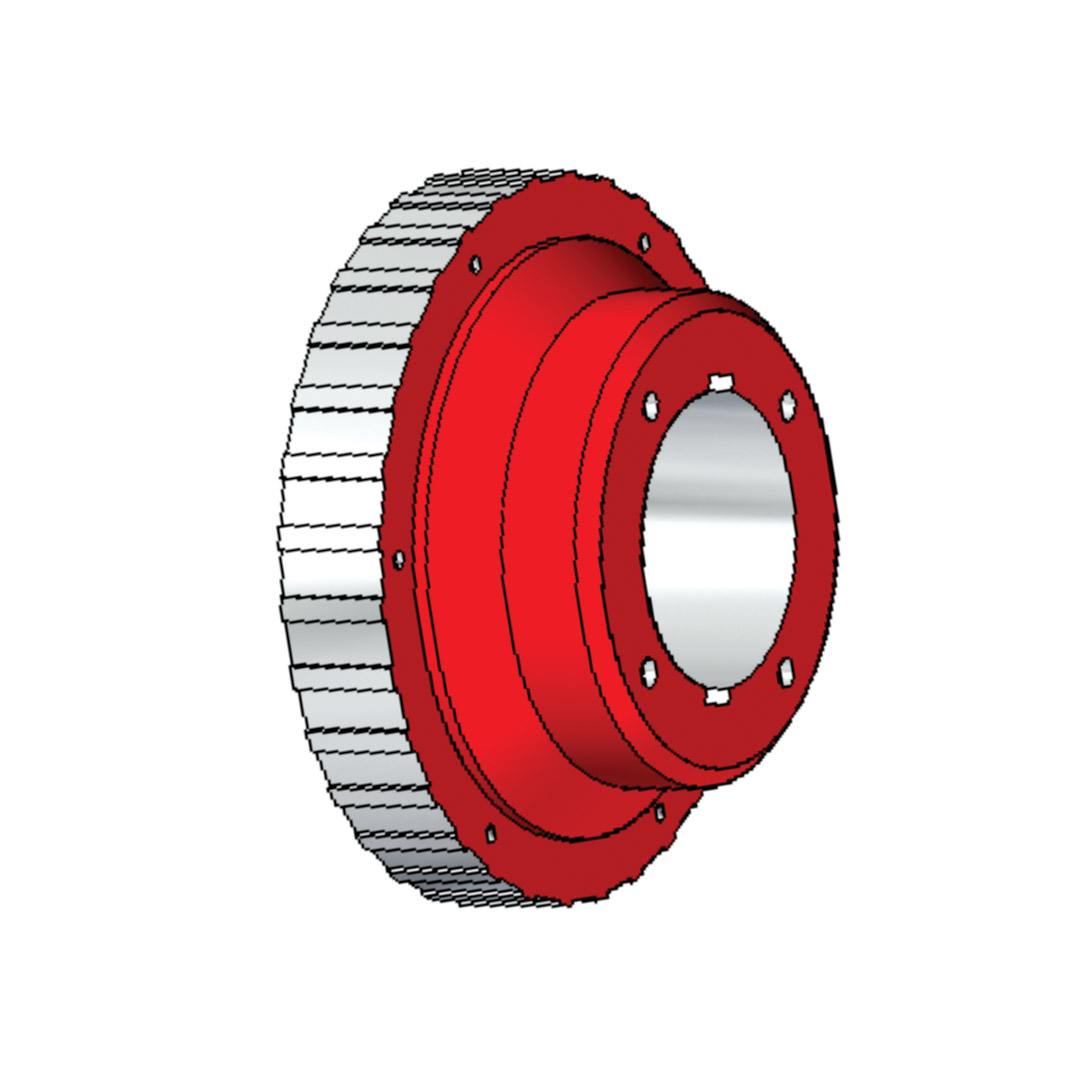 polia sincronizada 32z ø200,8×79,5mm – com flanges – ar – Fortelo